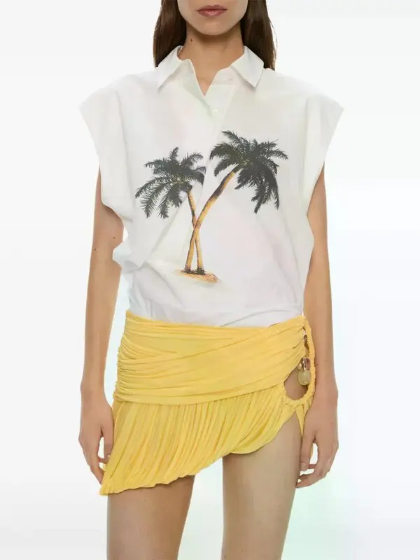 Christopher Esber Pleated Mini Skirt With Cut-out Detail