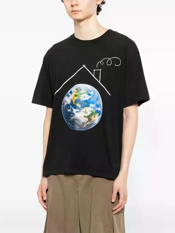 MELT Graphic-print Round Neck T-shirt