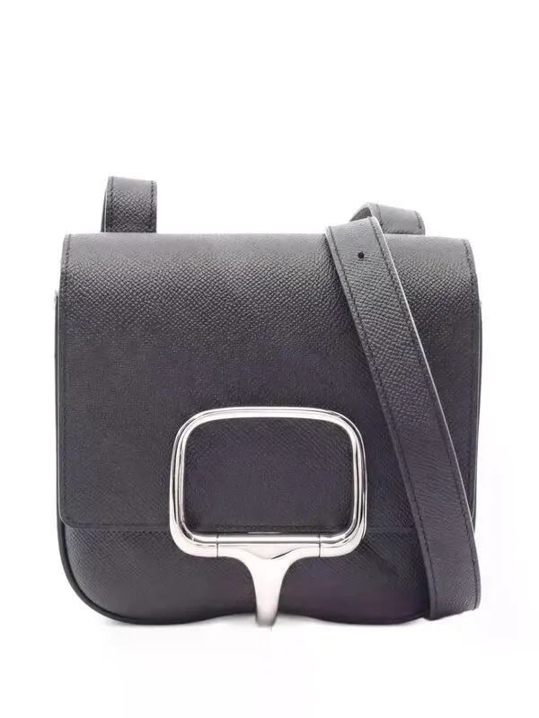 Hermès Della Cavalleria Leather Crossbody Bag - Black