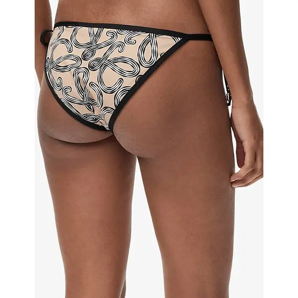 Loewe X Paula's Ibiza Anagram Tie-side Bikini Bottoms - Beige/black
