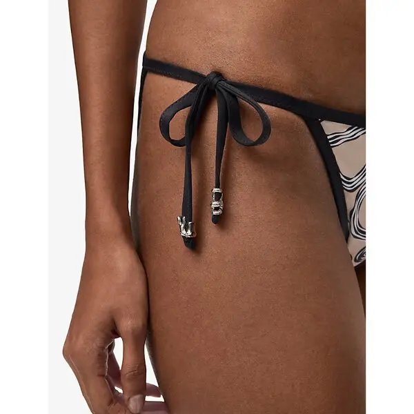 Loewe X Paula's Ibiza Anagram Tie-side Bikini Bottoms - Beige/black