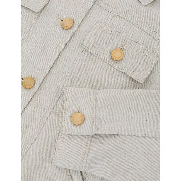 REISS Carmen Lyocell And Linen Trucker Jacket
