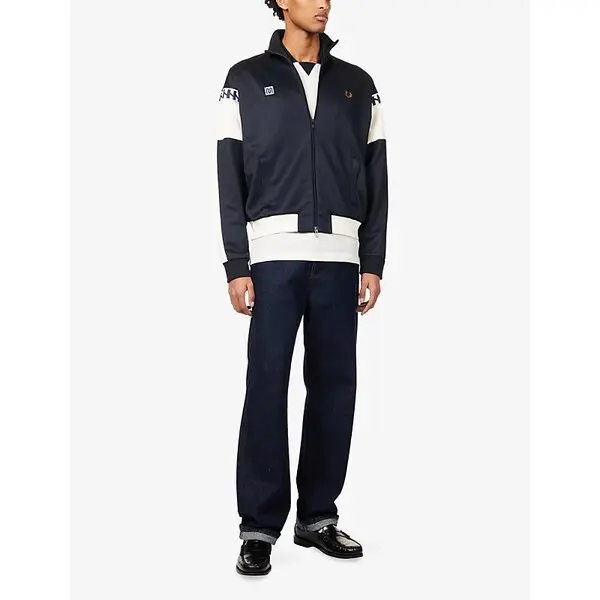 Fred Perry X Meyba Funnel-neck Jersey Track Jacket - Navy