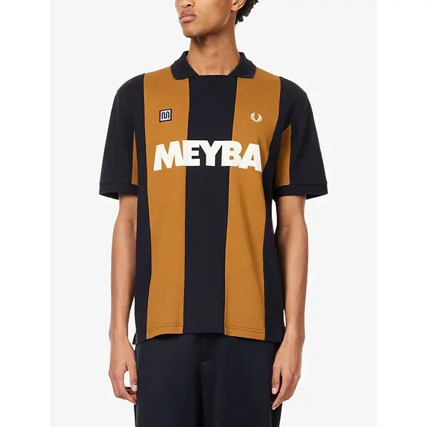 Fred Perry X Meyba Striped Polo Shirt - Navy