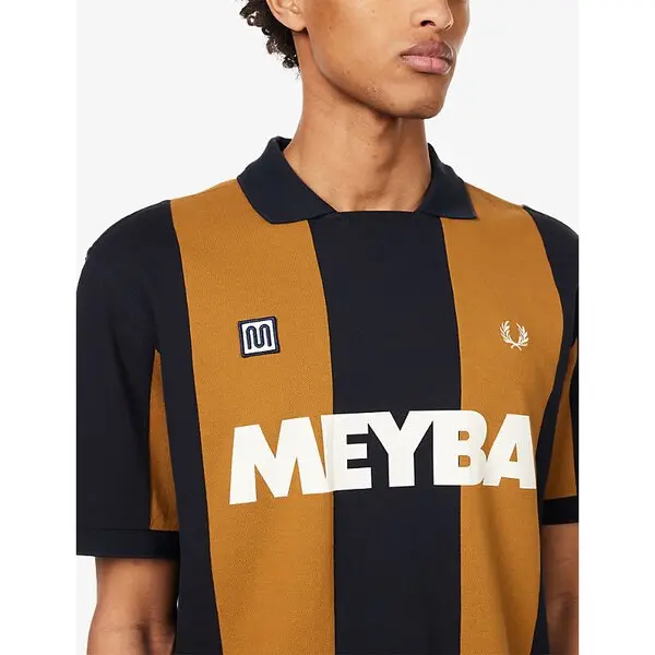Fred Perry X Meyba Striped Polo Shirt - Navy