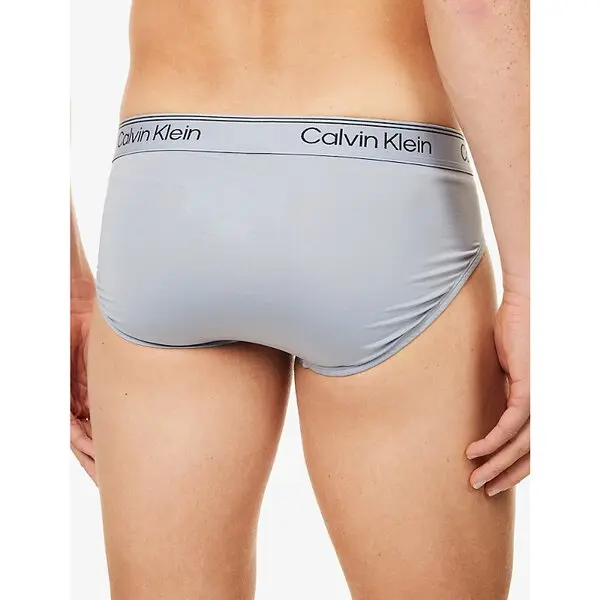 Calvin Klein Logo-waistband Pack-of-three Micro-stretch Briefs