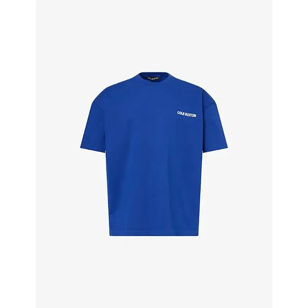 COLE BUXTON Sportswear Logo-print Cotton-jersey T-shirt - Cobalt Blue