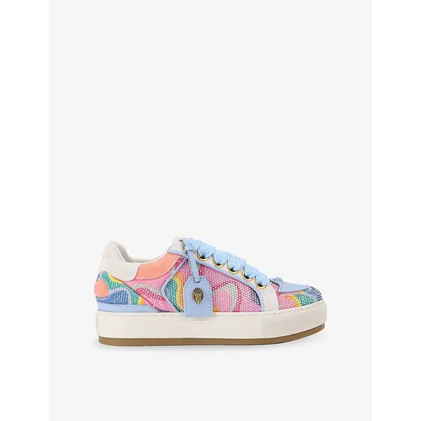 Kurt Geiger Southbank Suede And Woven Trainers - Mult/other