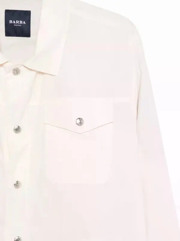 BARBA NAPOLI Press-stud Flap-pocket Shirt Jacket