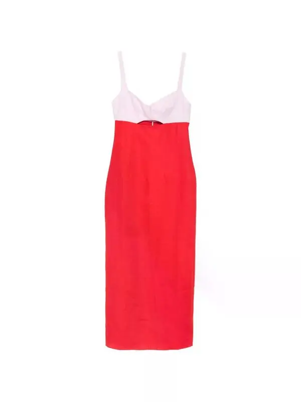 CALA DE LA CRUZ Nara Cut-out Midi Dress - Red