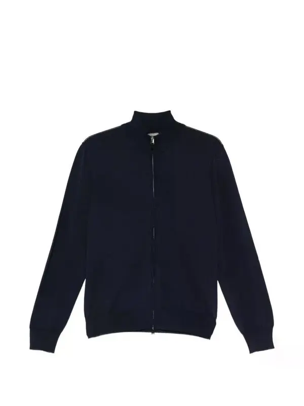 Canali Zip-up Knitted Cardigan
