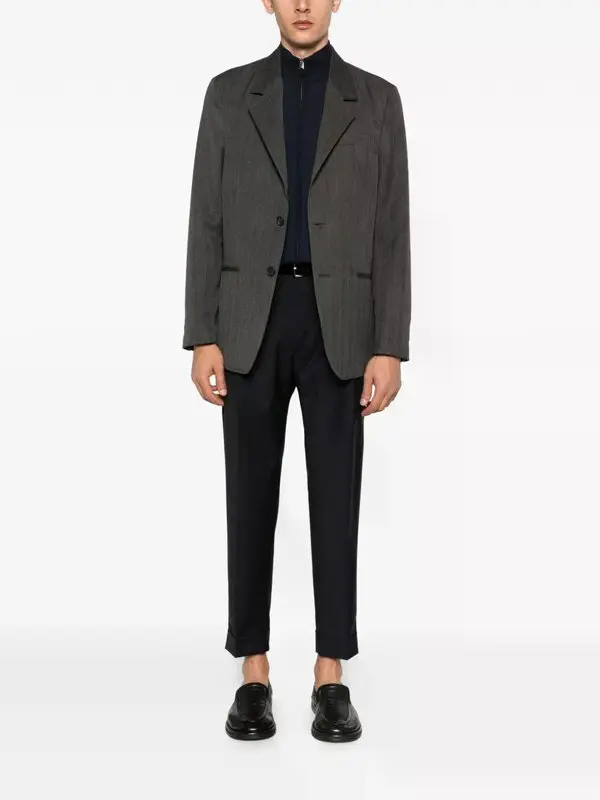 Canali Zip-up Knitted Cardigan