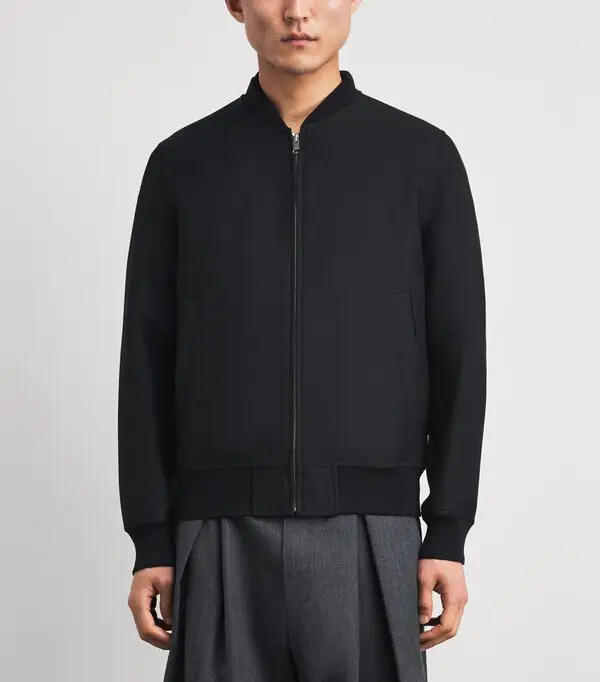 Sandro Wool-blend Zip-up Bomber Jacket