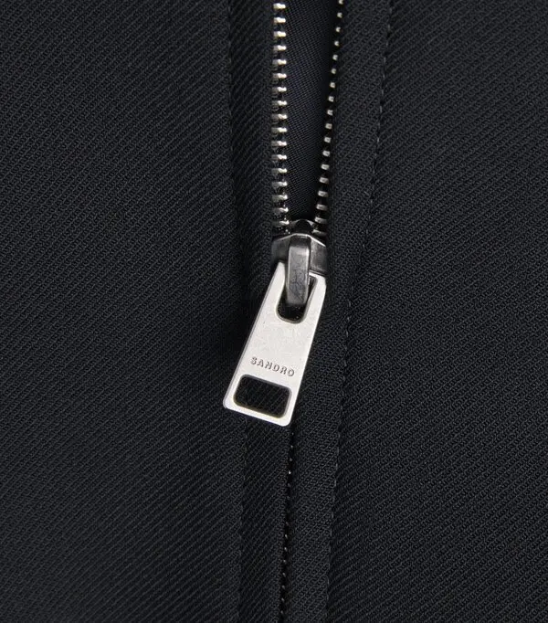Sandro Wool-blend Zip-up Bomber Jacket