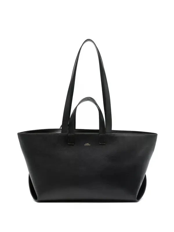 A.p.c. Le Drummer Leather Tote Bag - Black