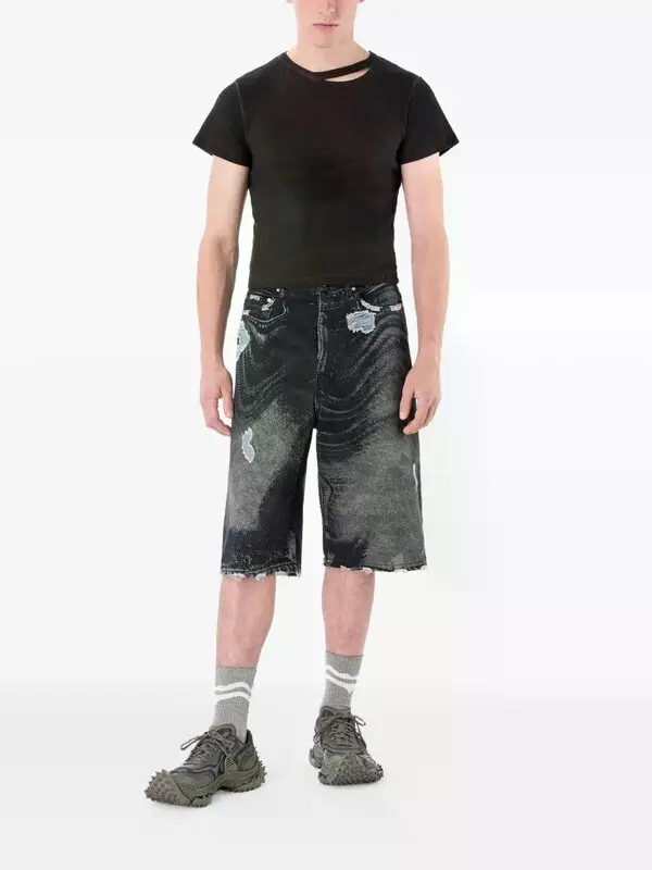 Camper Distressed Denim Shorts