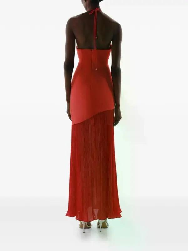 BAOBAB Gaia Halter-ring Pleated Maxi Dress