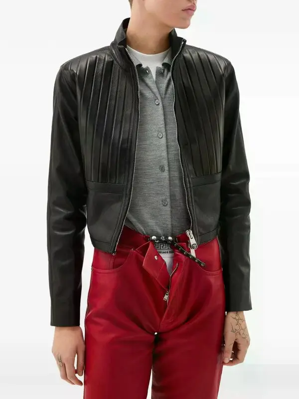 Versace Leather Blouson Jacket