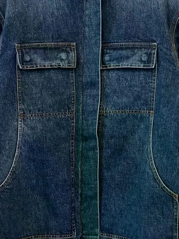 Magda Butrym Patch-pocket Denim Jacket - Blue