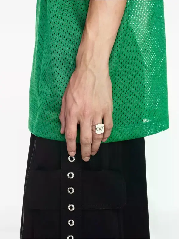 Off-White Embossed Signet Ring