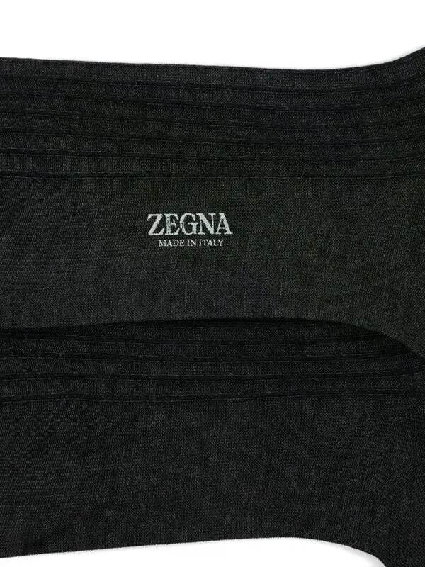 Zegna Logo-print Mid-calf Socks