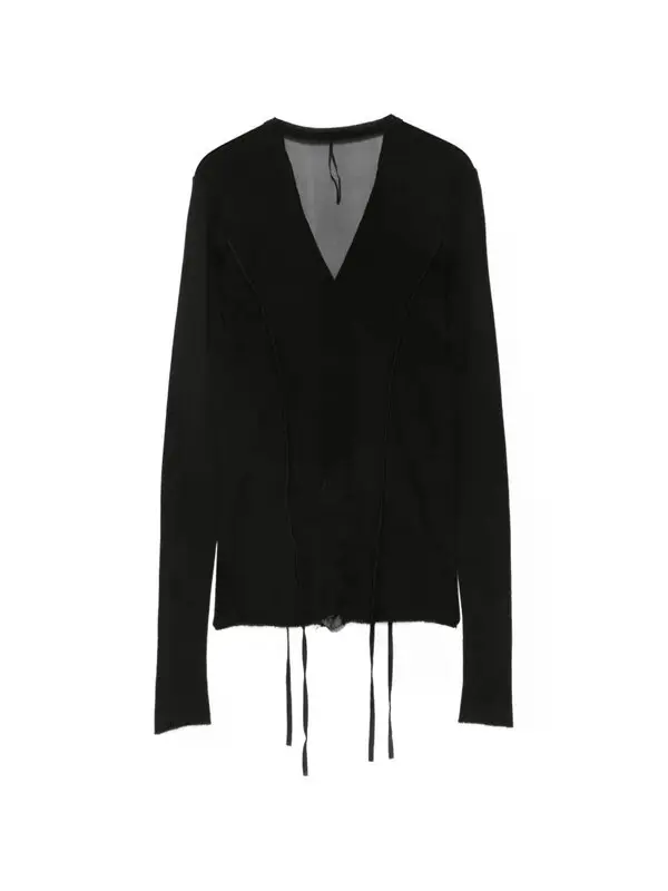 Masnada Seam-detail V-neck Cardigan