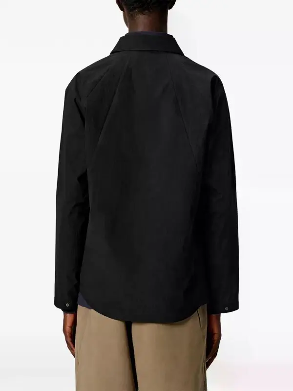 GOLDWIN Sheer Raglan-sleeve Shirt - Black