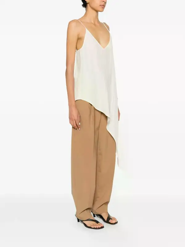 COVERT Asymmetric Hem V-neck Sleeveless Top