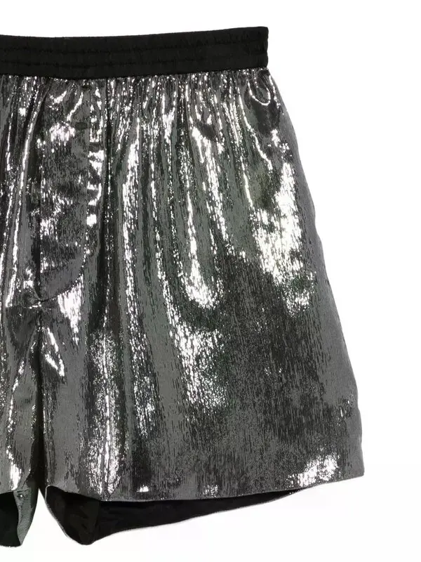 SAPIO Lamé-effect Elasticated Waist Shorts