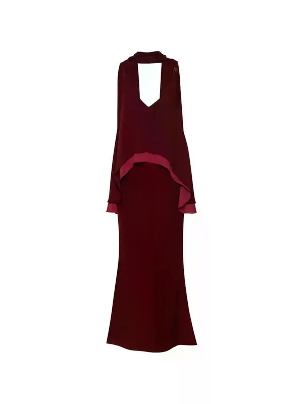BAOBAB Danielle V-neck Open-back Maxi Dress - Red