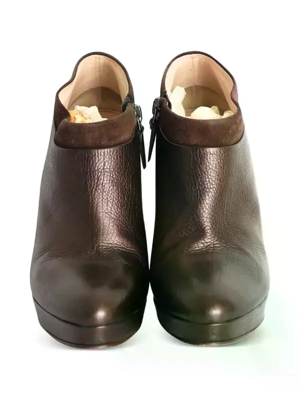 Prada Suede Trim Ankle Boots