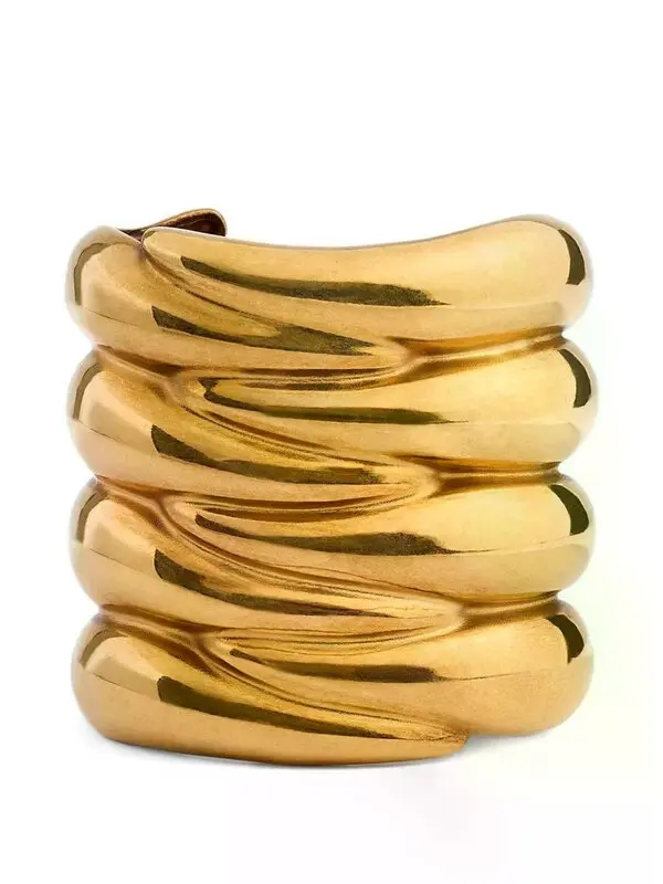Khaite Tone Sculptural Cuff Bracelet - Gold