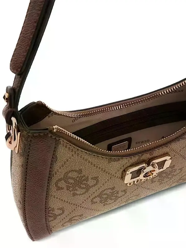 Guess Logo Pattern Shoulder Bag - Neutrals