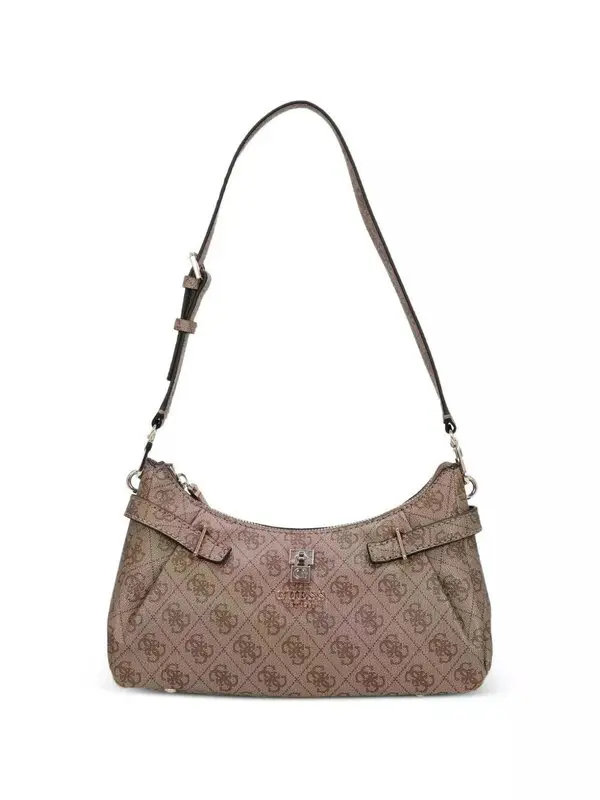 Guess Logo Pattern Padlock Detail Shoulder Bag