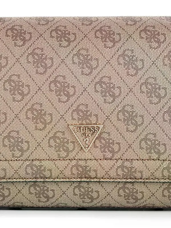 Guess Logo-pattern Foldover Shoulder Bag