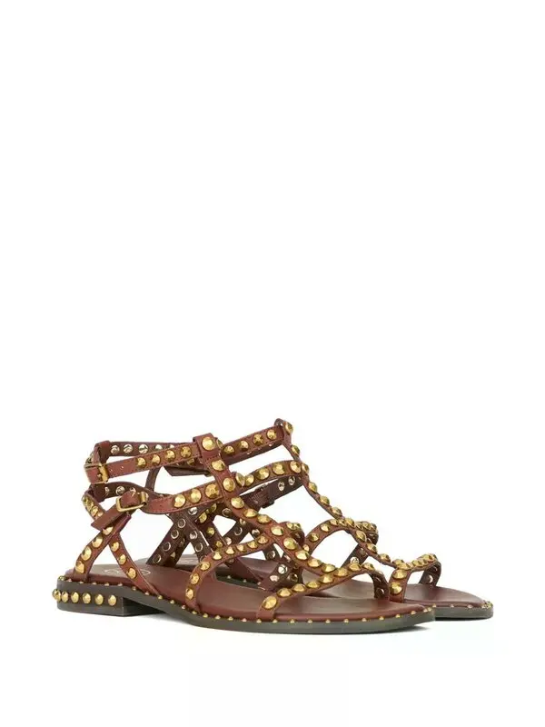 Ash Precious Stud-embellished Sandals - Brown