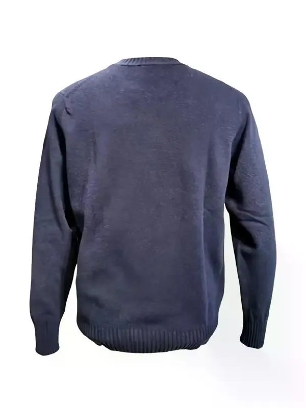 JURTA Slogan Embroidered Crew Neck Sweater