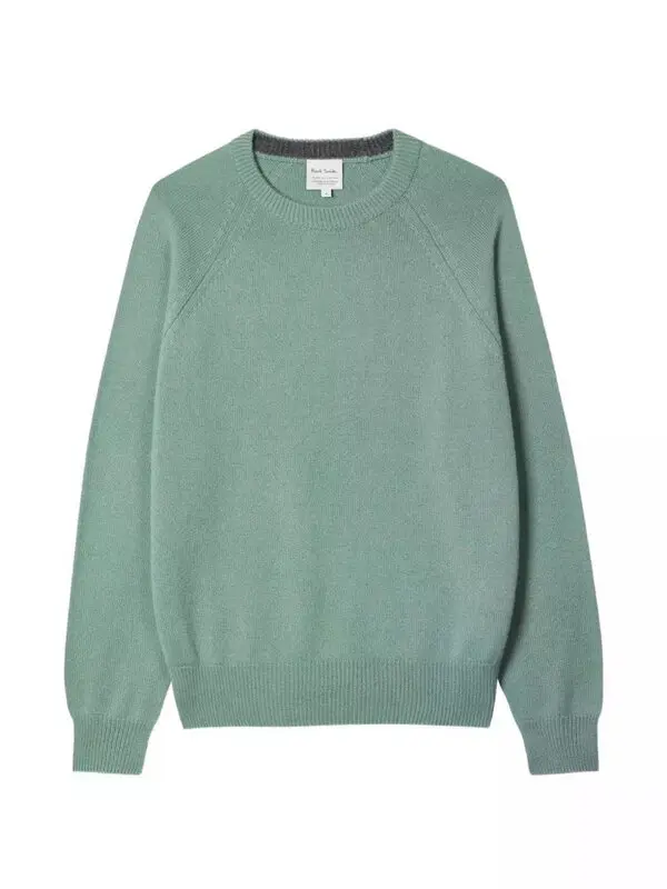 Paul Smith Crew Neck Raglan Sleeve Knitted Sweater - Green