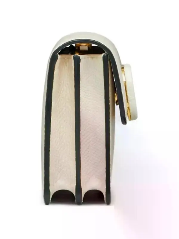 Valentino Garavani Vlogo Signature Grainy Calfskin Wallet With Chain