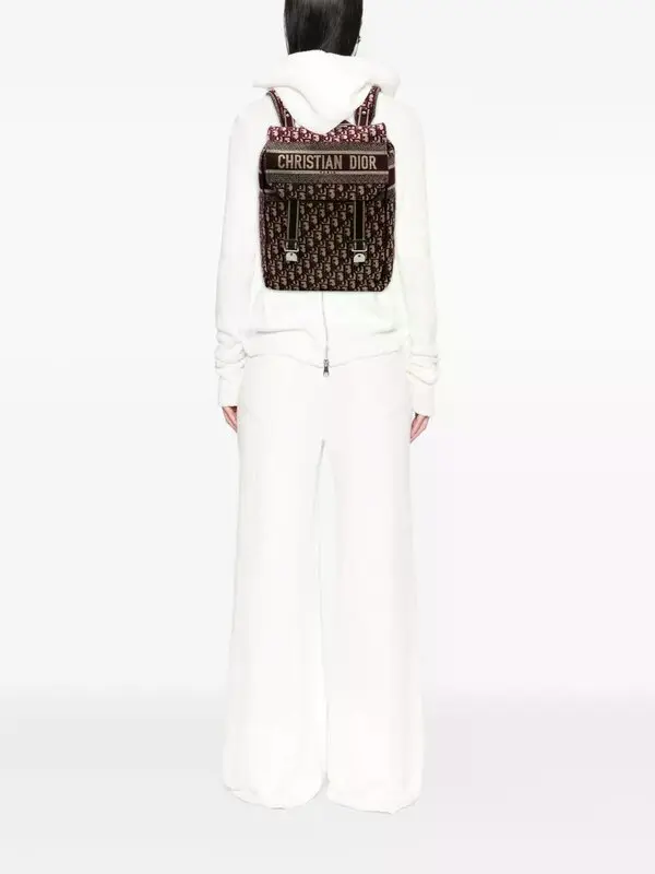 Dior Oblique Embroidered Canvas Diorcamp Backpack