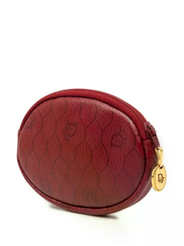Dior 20th Century Honeycomb Coin Pouch - Red
