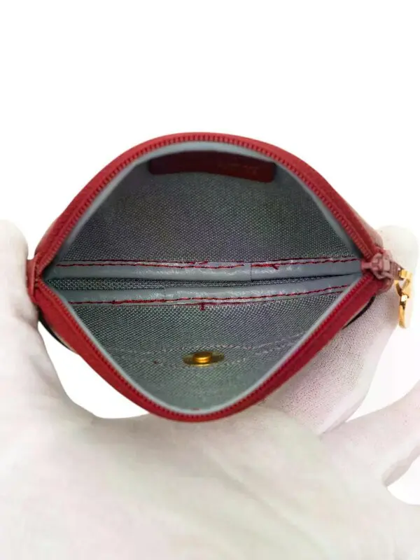 Dior 20th Century Honeycomb Coin Pouch - Red