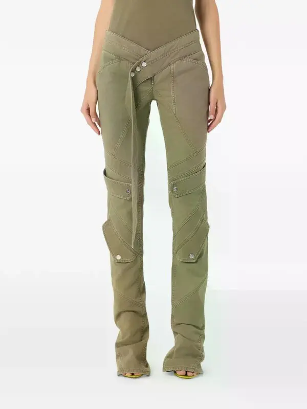 Blumarine Belted Cargo Trousers - Green