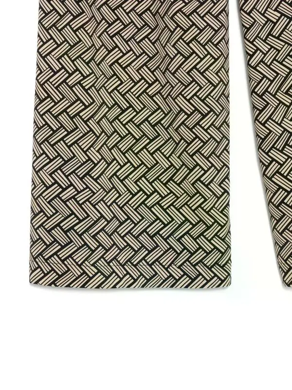 SIYU Geometric-print Wide-leg Trousers