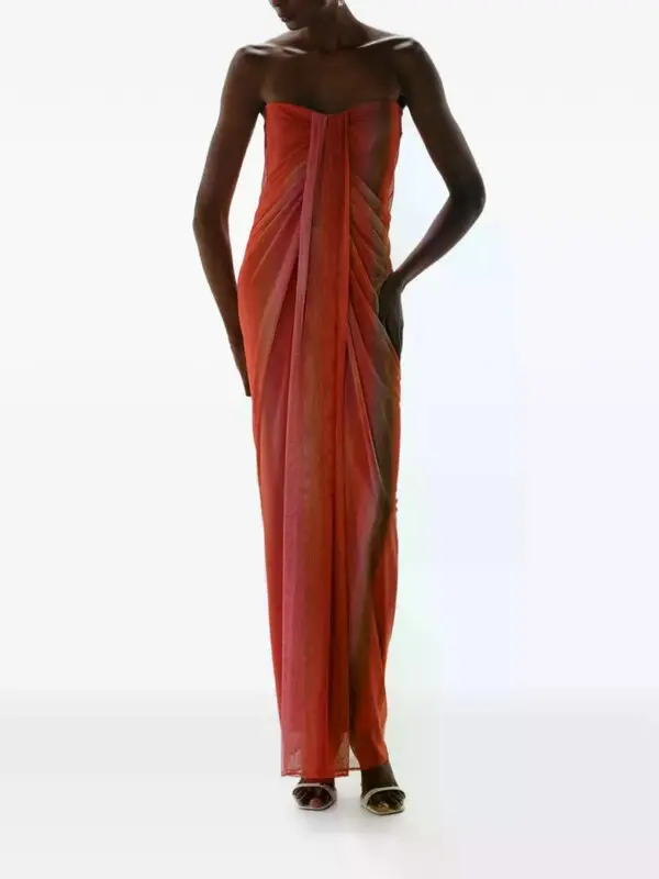 BAOBAB Cascading Slit Maxi Dress - Red