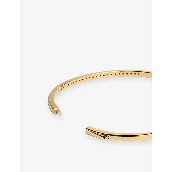 Monica Vinader 18ct Vermeil Plated Sterling Silver And Lab-grown Diamond Bangle - Gold
