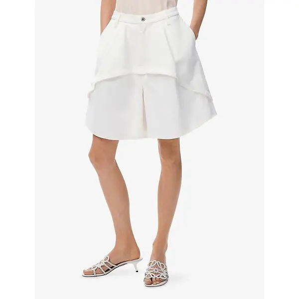 Loewe X Paula's Ibiza Asymmetric Panel Denim Shorts