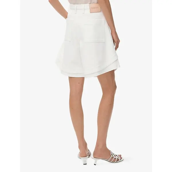 Loewe X Paula's Ibiza Asymmetric Panel Denim Shorts