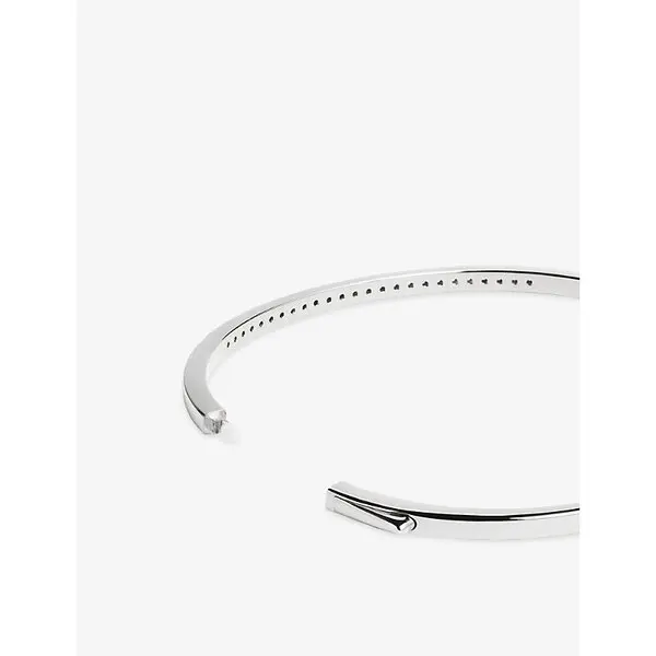 Monica Vinader Sterling And Lab-grown Diamond Bangle