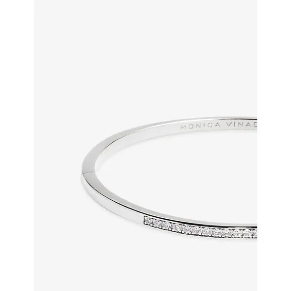 Monica Vinader Sterling And Lab-grown Diamond Bangle